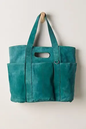 Free People Suede Caravan Tote - Pine
