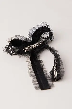 Free People Oversized Tulle Bow With Studded Detail