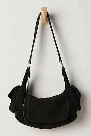 FP COLLECTION Siren Suede Shoulder Bag