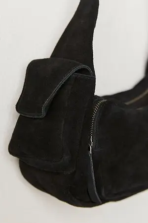 FP COLLECTION Siren Suede Shoulder Bag