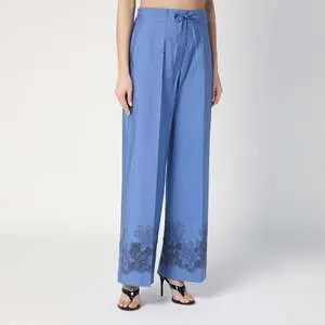 P.a.r.o.s.h Embroidered Cotton Poplin Trousers