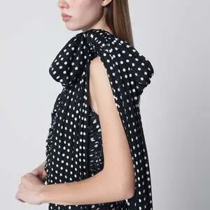 PATOU Polka Dot One-shoulder Mini Dress - Blue