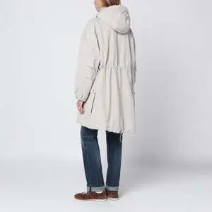 Max Mara Light Beige Cotton Blend Parka