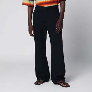 Loewe Regular-fit Cotton Twill Trousers - Blue