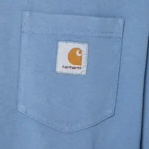 Carhartt Work In Progress S/s Hudson Pocket T-shirt In Sorrent Color - Blue