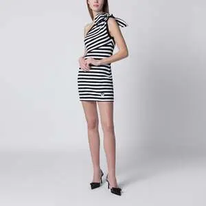 PATOU Striped One-shoulder Mini Dress - Multicolor