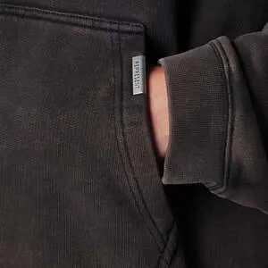 REPRESENT Cotton Hoodie With Metal Logo Detail - Brown
