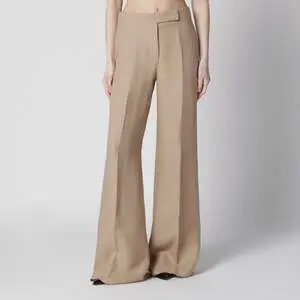 Max Mara Regular-fit Linen Trousers - Beige