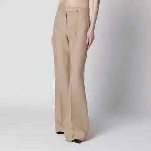 Max Mara Regular-fit Linen Trousers - Beige