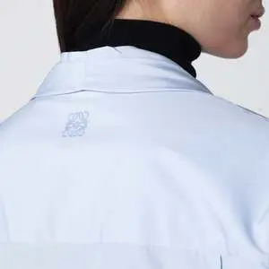 Loewe Cotton Poplin Shirt With Front Draping - Blue