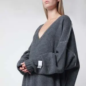 MAISON MARGIELA Mélange V-neck Knit Sweater