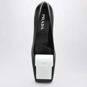 Prada And White Leather Décollet - Black