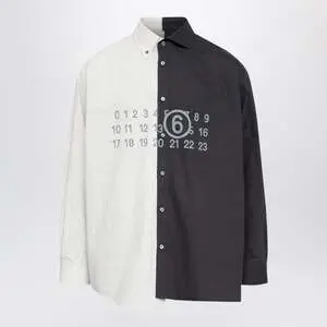 MAISON MARGIELA Two-tone Long-sleeved Shirt - Black