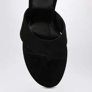 JUDE Nubuck Leather Thong Sandals - Black