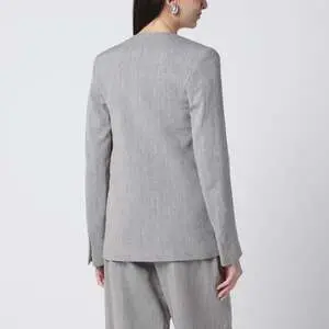 Loulou De Saison Suna Asymmetric Tailored Jacket - Grey