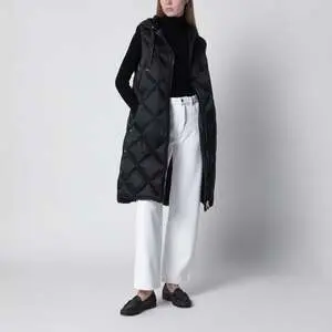 Max Mara Belted Sleeveless Down Jacket - Black