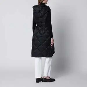 Max Mara Belted Sleeveless Down Jacket - Black