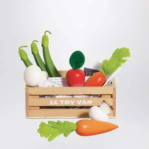 LE TOY VAN Educational Market Cash Register Playset With Vegetables - Multicolor