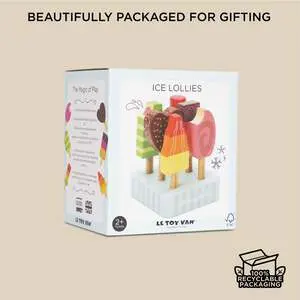 LE TOY VAN Set Of Six Wooden Popsicles And Lollipops