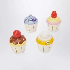LE TOY VAN Wooden Cupcake Playset - Multicolor