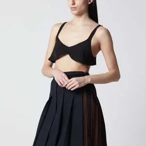 Prada Crepe De Chine Silk Top - Black