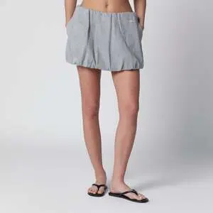DUNST Mélange Voluminous Mini Skirt - Grey