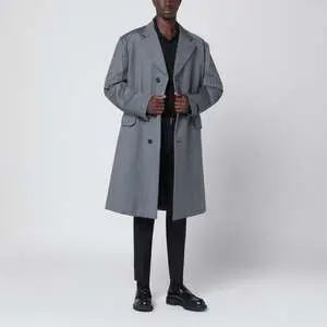 Prada Single-breasted Wool Coat - Grey