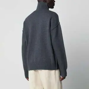 AMI Paris Wool Turtleneck Sweater With De Cœur Logo