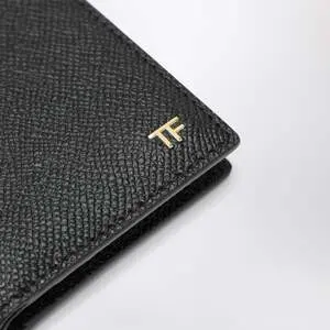 TOM FORD Grained Leather Card Holder With Logo