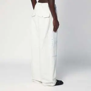 Dries Van Noten Wide Leg Jeans With Drawstring