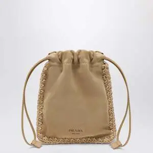 Prada Desert-colored Suede Leather Smartphone Holder - Beige