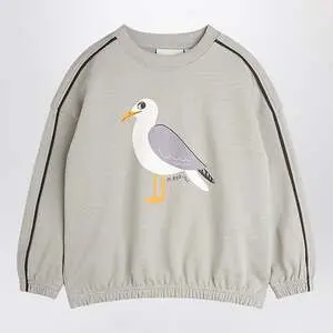 MINI RODINI Sweatshirt With Seagull Print - Grey