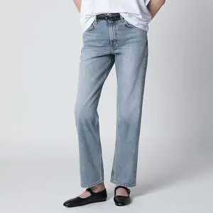 TOTEME Washed Effect Organic Denim Jeans - Light Blue