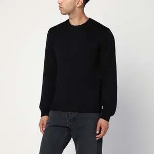 ROBERTO COLLINA Crew Neck Wool Sweater - Black
