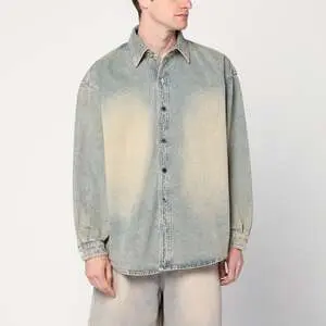 NEW AMSTERDAM SURF ASSOCIATION Faded Denim Shirt - Beige