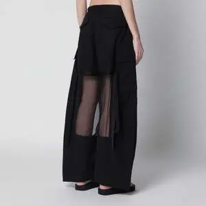 Sacai Cargo Trousers With Semi-sheer Insert