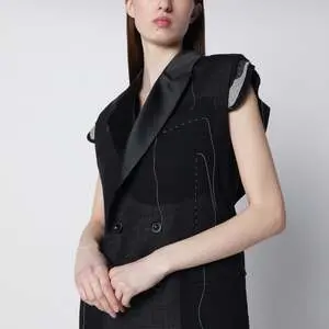 Sacai Wool Organza Vest