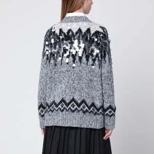 ROBERTO COLLINA Embellished Wool-blend Cardigan