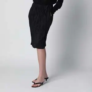 TOTEME Crinkled Linen Knee-length Skirt - Black