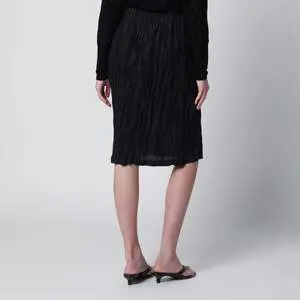TOTEME Crinkled Linen Knee-length Skirt - Black