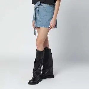 Attico Light Denim Mini Skirt