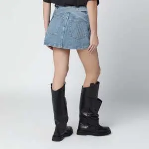 Attico Light Denim Mini Skirt