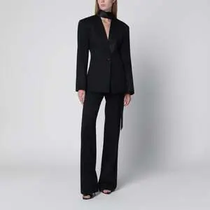 Attico Virgin Wool Tuxedo Trousers