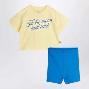 MINI RODINI Two-piece "to The Moon And Back" Set - Yellow