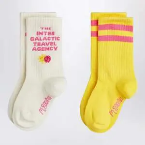 MINI RODINI Travel Agency Socks Set Of Two - Multicolor