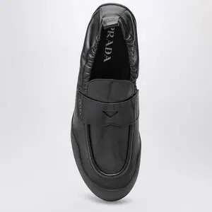 Prada Leather Speedrock Loafers - Black