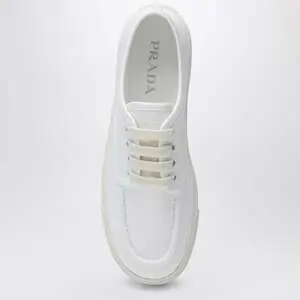 Prada Cotton Canvas Lace-up Sneakers