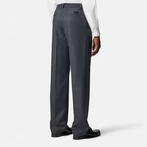 Versace Anthracite Wool Micro-check Jogger Trousers - Grey