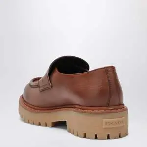 Prada Ebony Leather Loafers