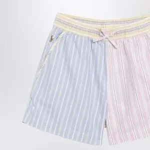 Polo Ralph Lauren Color-block Striped Cotton Shorts